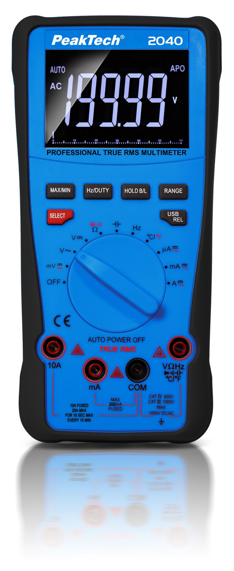 «PeakTech® P 2040» True RMS 1000V Digitalmultimeter 20000 Counts, USB ...