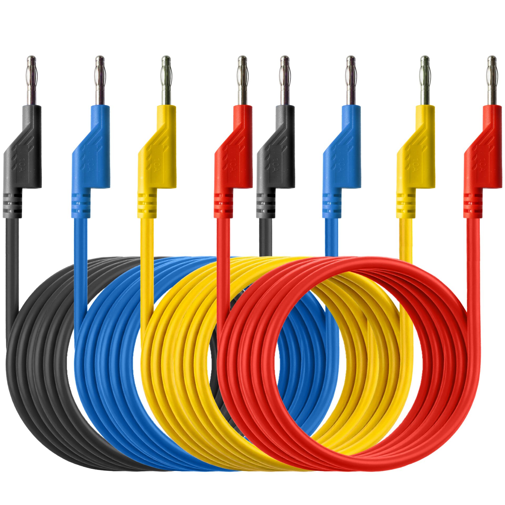 «PeakTech® P 7050» Set of 4 Test Leads (150cm) for Laboratory Power ...