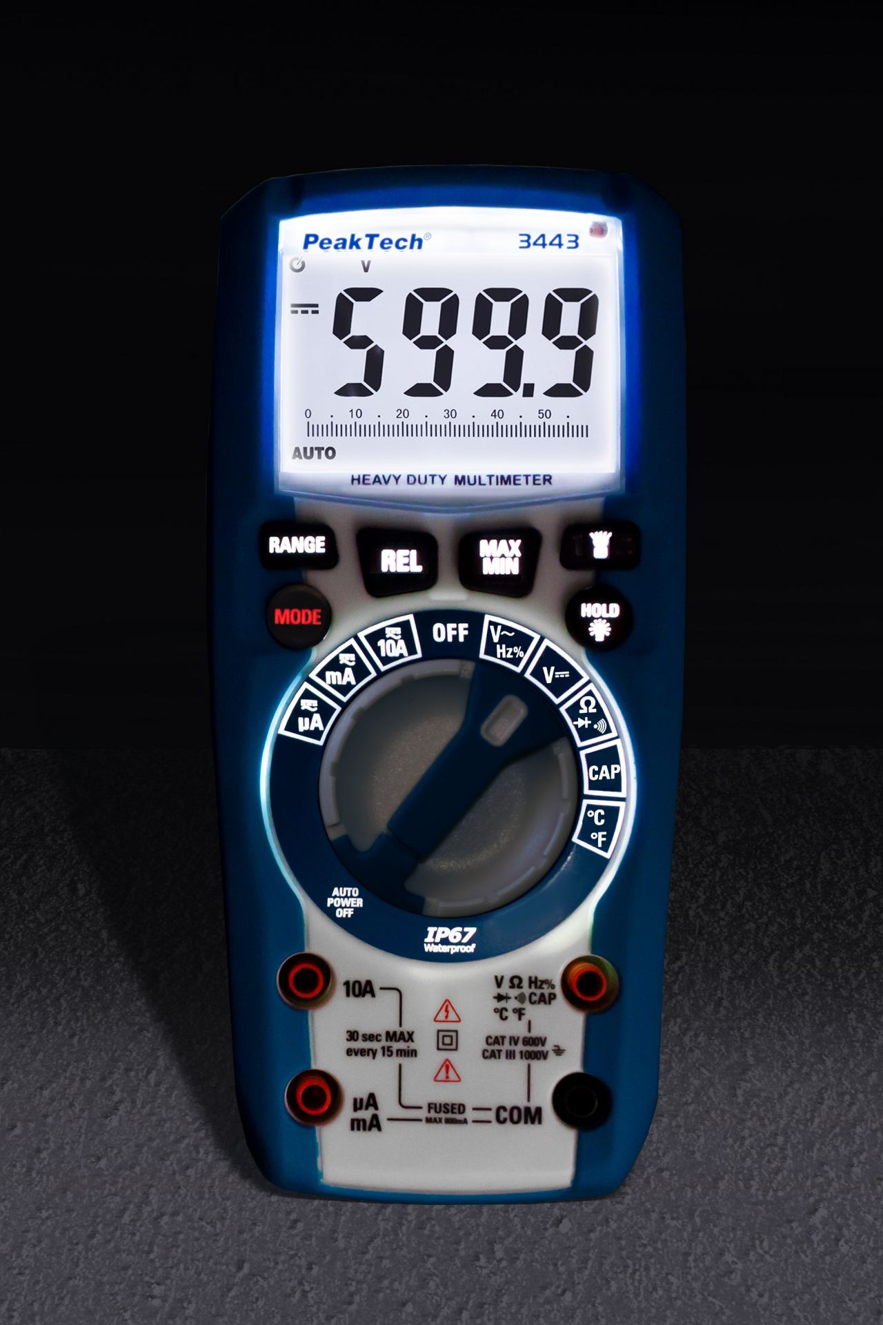 «PeakTech® P 3443» Digital multimeter 6,000 counts, IP67 | P 3443