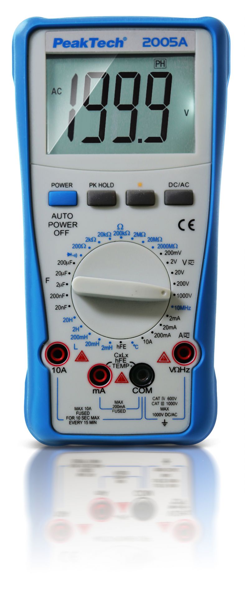 «PeakTech® P 2005 A» 1000 V digital multimeter 2000 Counts, 10A AC/DC ...