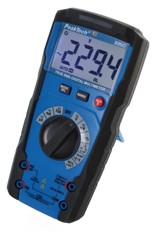 «PeakTech® P 3350» TrueRMS digital multimeter 6000 Counts, Auto Range ...