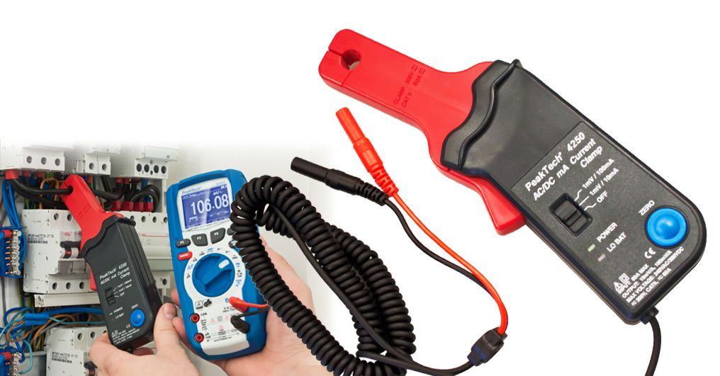 «PeakTech® P 4250» Current Clamp Adapter 60 A AC/DC, with 4mm Plugs | P ...