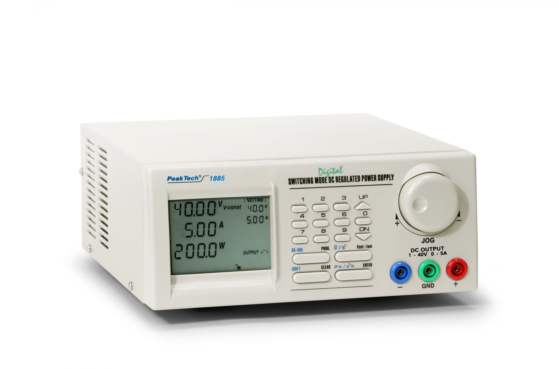 «PeakTech® P 1885» Labor-Schaltnetzteil DC 1 - 40V / 0 - 5A mit USB | P ...