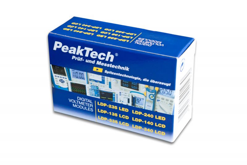 «PeakTech® LDP-140» Volt & ammeter, LCD display 13mm hight of digits ...